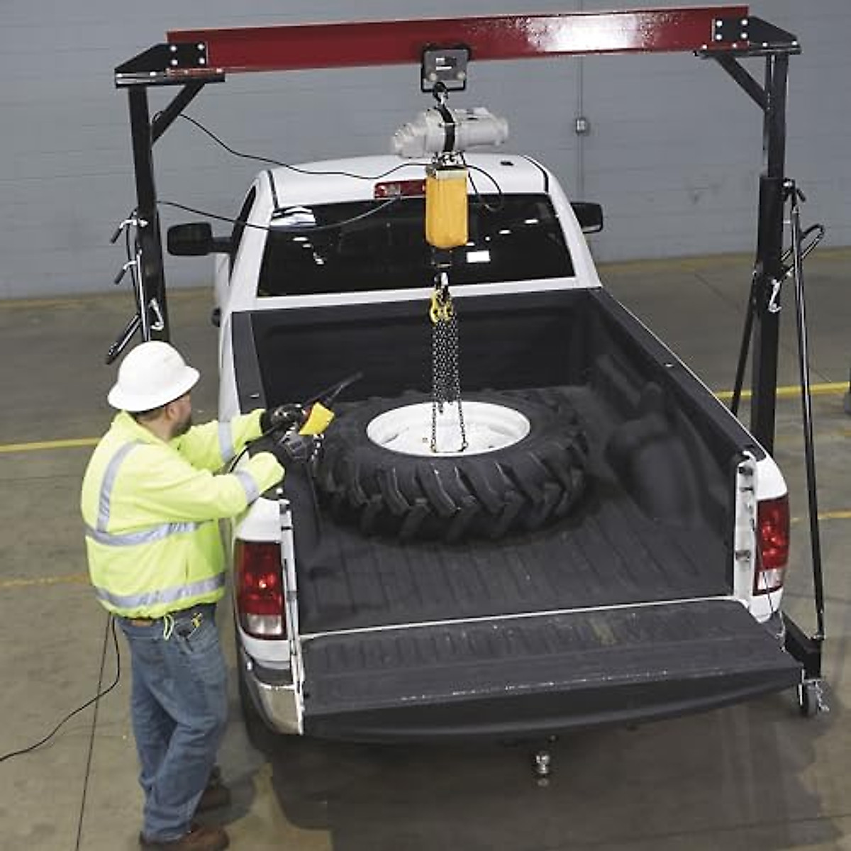 Strongway Round Chain Electric Hoist - 1-Ton Load Capacity, 9.8ft. Lift