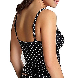 Panache Swim Women's Anya Spot Underwire Tankini, Navy/White, 38HH