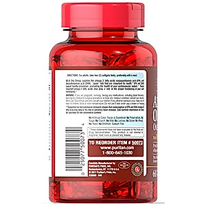 Puritans Pride All in One Omega 3, 5, 6, 7 and 9 with Vitamin D3, 60 Count(Pack of 1)