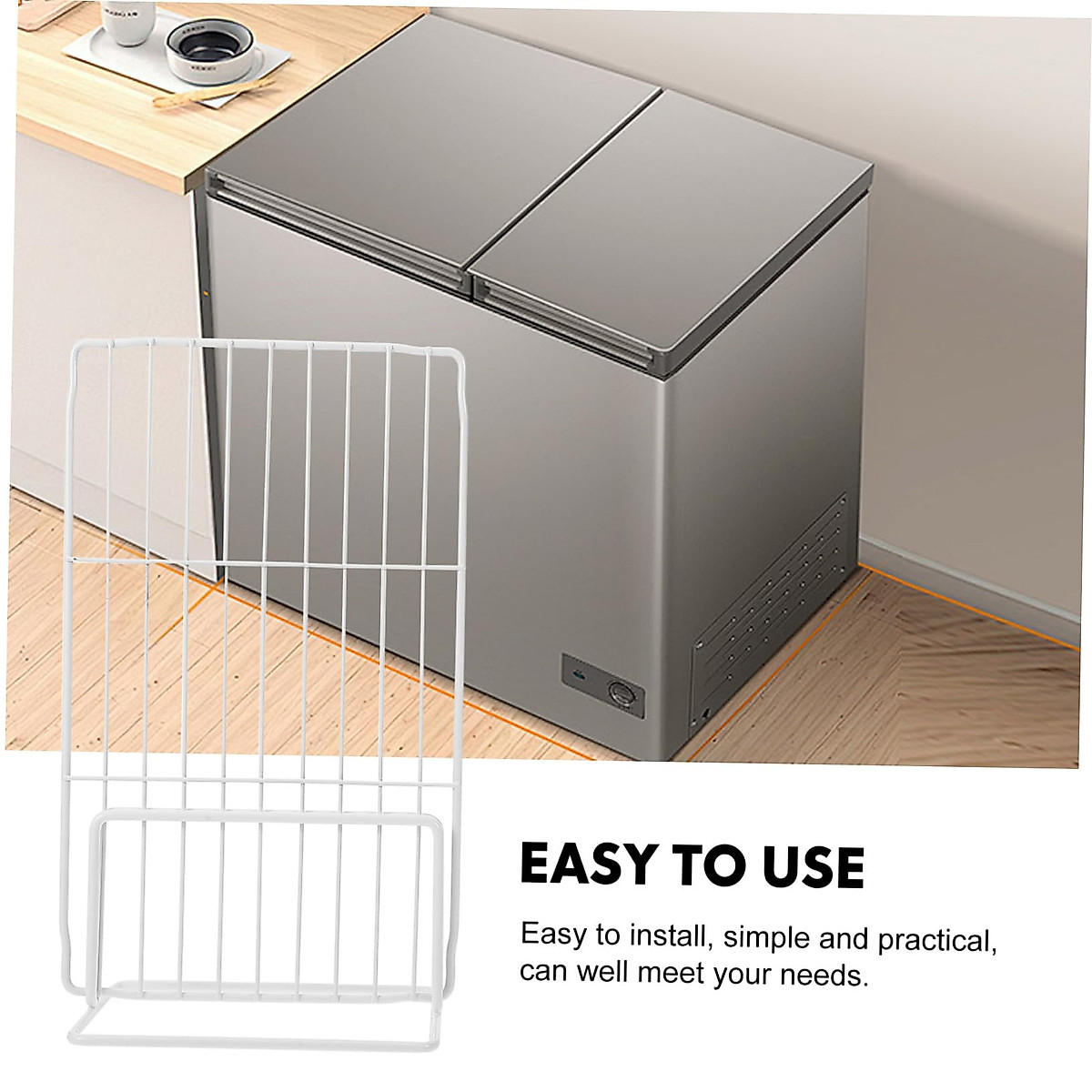 MOLUCKFU 2pcs Deep Freezer Dividers for Chest Freezer Wire Separator Mesh Shelf Organizer Storage Separators