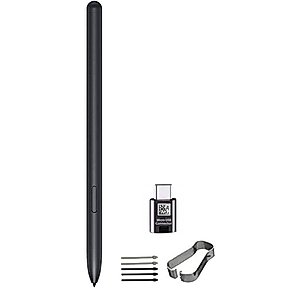 HXHN Galaxy Tab S7 FE Stylus Pen Replacement for Samsung Galaxy Tab S7 FE / S7 / S7 + Plus S Pen (without Bluetooth)+Type-C Adaperd and Tips/Nibs (Black)