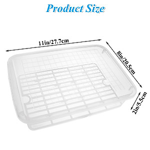 QTLCOHD 8 Pack Large Food Storage Containers with Removable Drain Plate and Lid for Meat Fruits Vegetables Freezer Storage