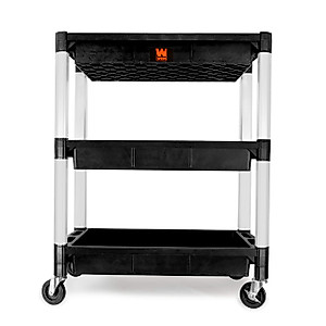WEN 73163 Three-Tray 300-Pound Capacity Triple Decker Service and Utility Cart