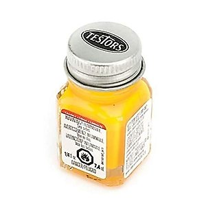Testors Enamel Paint, Flat Yellow, 1/4-Ounce