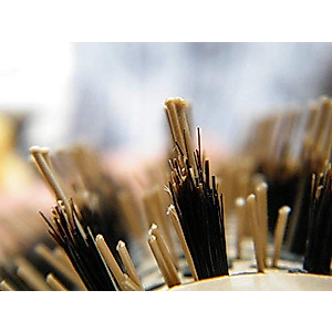 Vented Thermal Round Brush with Boar Bristles for Blow-drying, Curling Short Hair (Chin to Neck), Small Ceramic Roller (1.3" Barrel, 2.4" with Bristles)