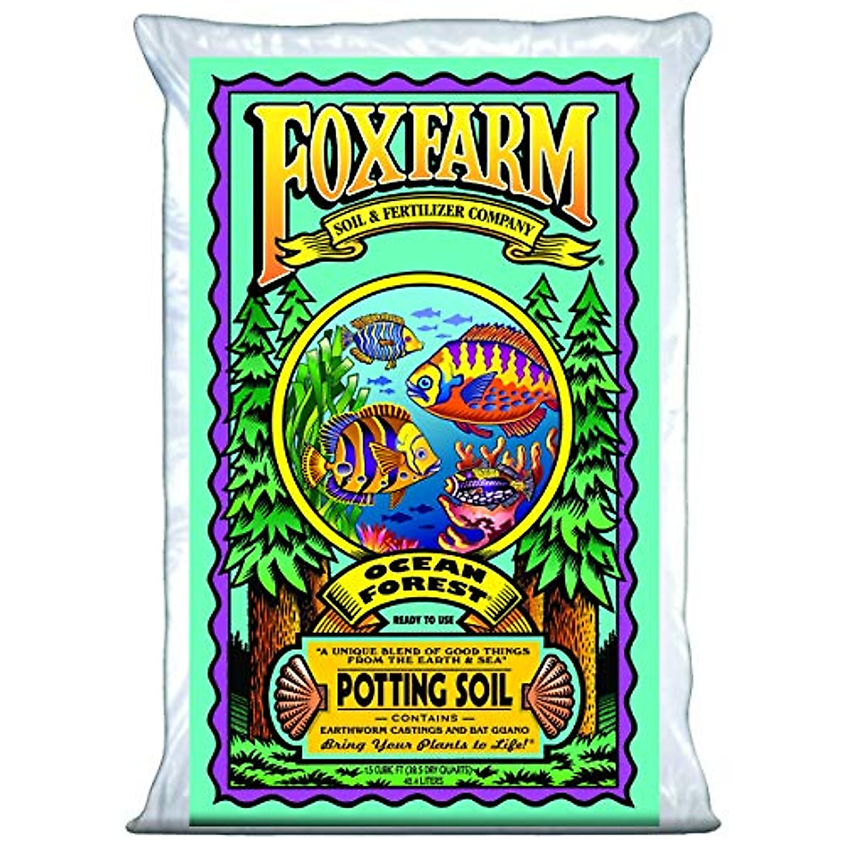 Fox Farm OceanForest1.5CF-4Pack FX14000 Potting Soil, Brown