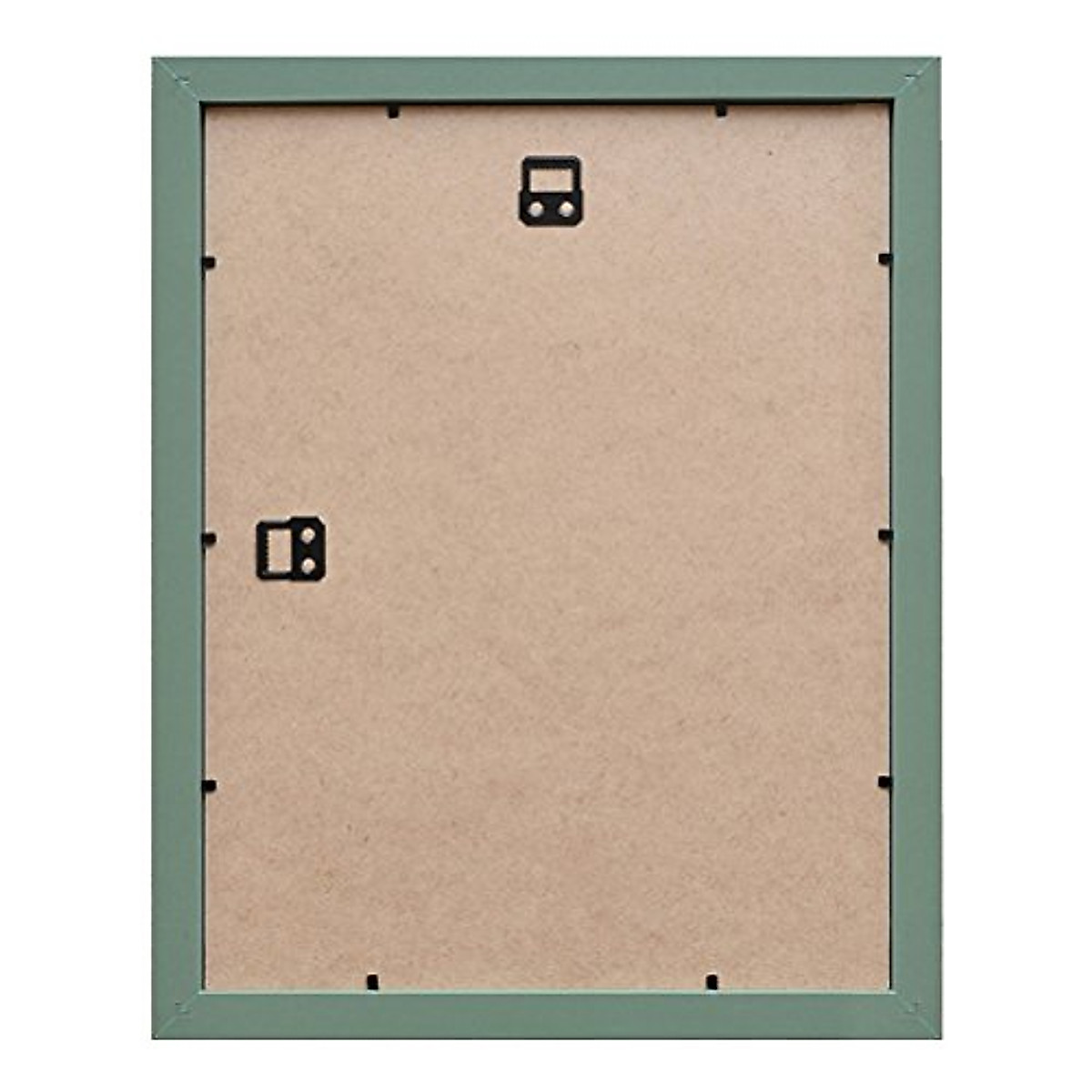 Muzilife 11x14 Wood Picture Frame Flat Display Pictures 8x10 with Mat or 11x14 Without Mat for Wall 2pcs, Green