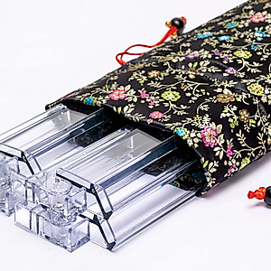 Yellow Mountain Imports Protective Sleeve for Mahjong Racks and Pushers - Floral - 26 Inches