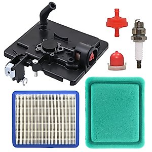 NIMTEK 795259 Air Filter Cleaner Primer Base with 491588S Air Filter for B&S 792040 691753 224815 for 122000 Model Engine Mower Craftsman Lawn Mower