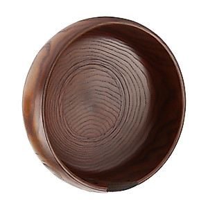 Wooden Yarn Bowl, Handmade Natural Wood Craft Knitting Yarn Bowls with Holes Storage Gift for Knitting and Crocheting (7.1 x 2.8 inch)