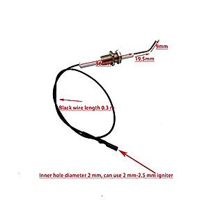 METER STAR CE/CSA AA Igniter 1.5V Pulse Wire Spark Igniter Kit, 220315 US DHLG-1C 1705, Ceramic Electrode Ignition Spark Plug 12 Inch Wire Long