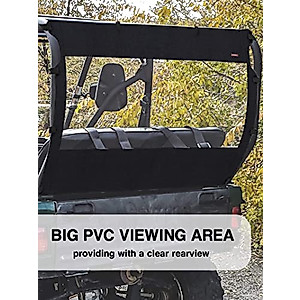 ZIDIYORUO Soft Rear Windshield for Yamaha Rhino & Massimo UTVs - PVC Windscreen with Excellent Visibility, Waterproof & Tough Against Punctures, Tears & Abrasion.