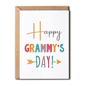 EirlysDesigns Greeting Card for Grammy or Grandma. Premium 5 x 7 inches Birthday or Mother's Day Card. Includes Envelope.