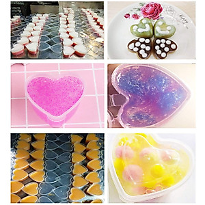 Kbraveo 40 Packs Slime Containers, Heart Shaped Slime Storage Containers With Lids for 20g Slime DIY Art Craft Making