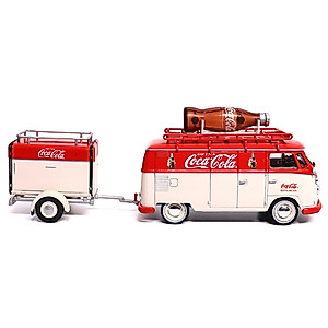 1:43 Coca-Cola 1960 Volkswagen Kombi T1 with Trailer - Motor City Classics