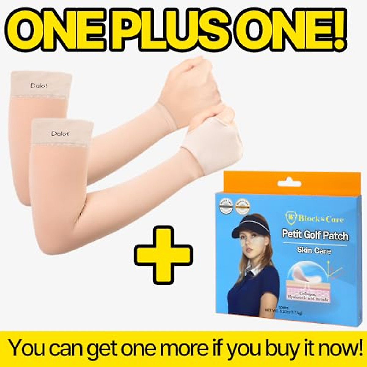 Nutriadvisor Dalot Skin color Natural Sun Protection Arm Sleeves for Women Men (Right Hand Glove)