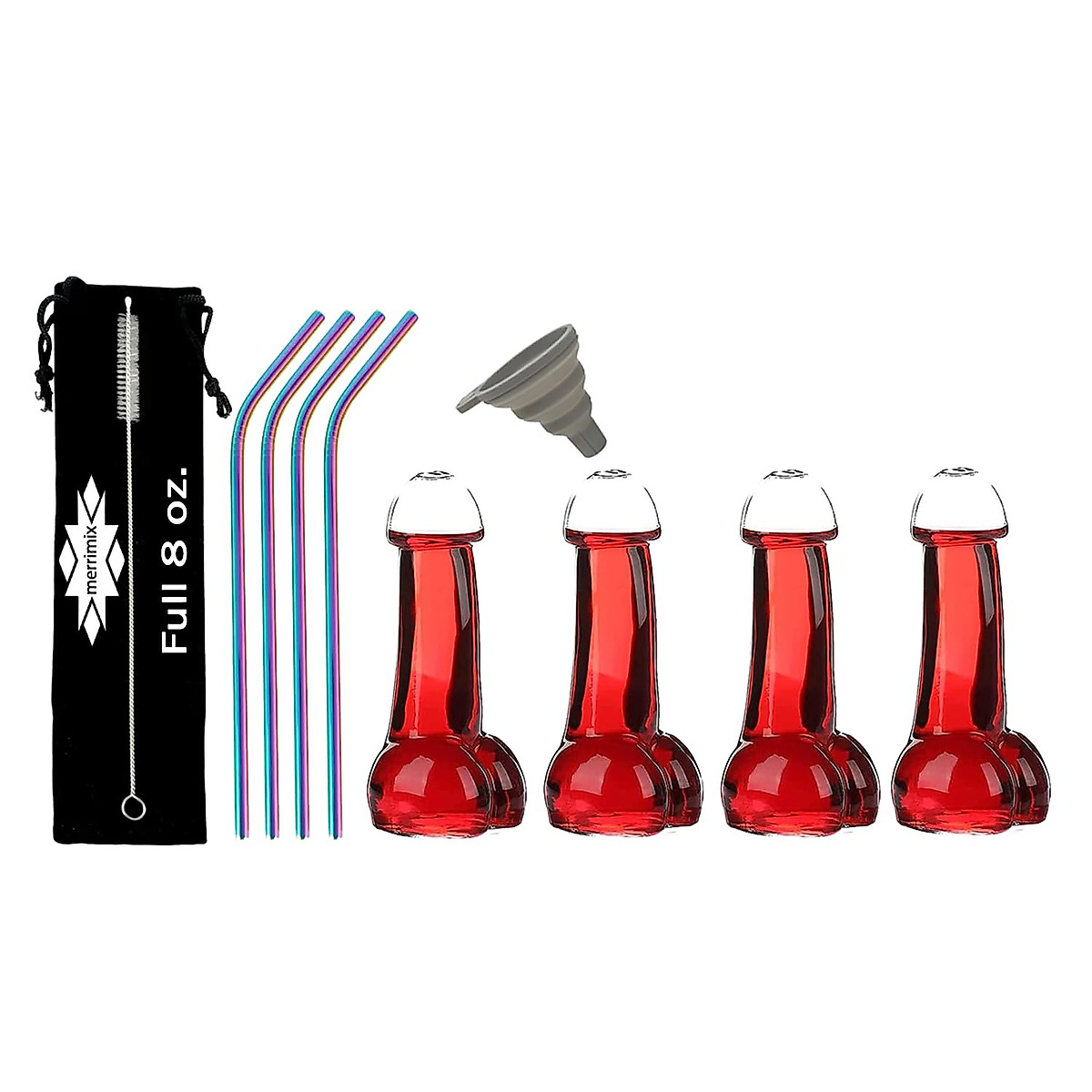 merrimix BUNDLE Inflatable Blow Up Male Doll Fernando with Novelty Wine Glasses for Bachelorette Parties, Naughty Gag Gift…