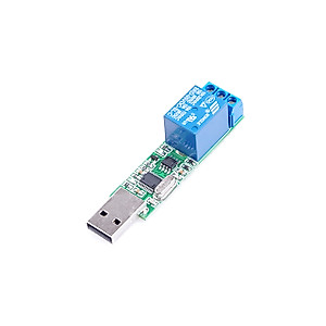 KNACRO 1-Channel CH340 5V Relay Module with Square USB Male Interface Plug and Play