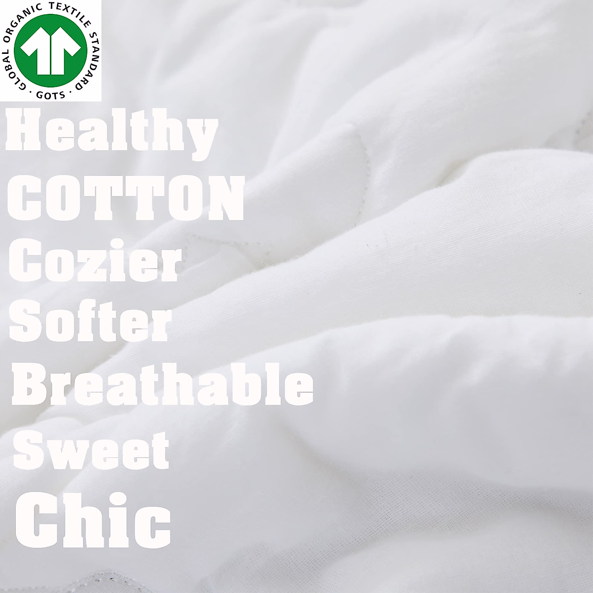 Brandream Gender Neutral Boho Bohemian Baby Girl Boy Nursery Crib Bedding Set - 3pc - Solid Color White Farmhouse Chic Unisex Elephant Embroidery Cotton Quilt Set