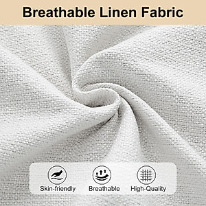 HOMERILLA 88.58" Modern Sofas for Living Room Linen Breathable Loveseat Sofas & Couches with Square Wide Armrest and Removable Sofa Cushion Off-White