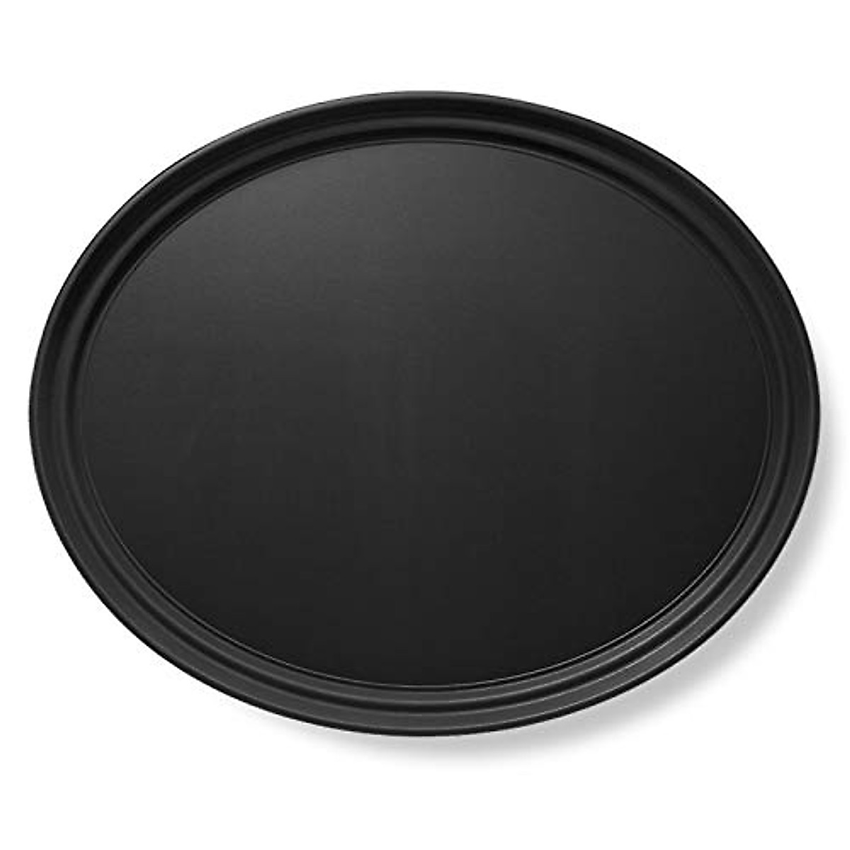 Jubilee 25" Oval Restaurant Serving Tray, Black - NSF Certified Non-Slip Food Service Tray