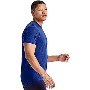 Hanes Men's Originals Tri-Blend Tall T-Shirt, Lightweight Tee, Big & Tall Sizes, Royal Triblend