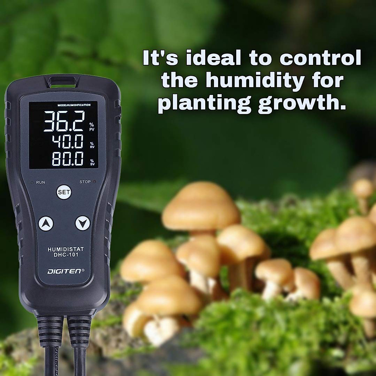DIGITEN Digital Humidity Controller Humidistat Pre-Wired Plug Simple-Stage AC 110V -240V with High Accuracy Humidity Sensor for Dehumidifier Humidifier Reptiles Greenhouse Exhaust Fan Fermentation