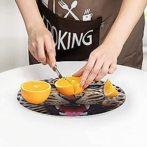 Angry Leopard Cutting Board Tempered Glass Chopping Board for Kitchen Hotel