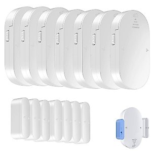 Evernary Door Window Alarm, Wireless Pool Door Alarm for Home Kids Saftey with 120dB Loud 4 Working Modes, Magnetic Sensor for Garage Business Apartment Office (7Pack)