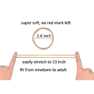 catin Super Soft Nude Nylon Headband For Newborn Baby Kids, High Stretchy, 20 Pcs For DIY Crafts