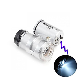 VRBREBT 2 LED 45X Mini Adjustable Portable Microscope MG10081-4