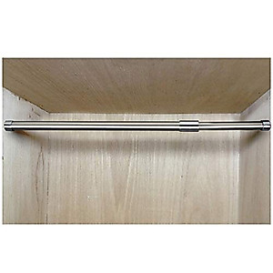 SEWACC Adjustable Closet Rod for Hanging Clothes Stainless Steel Closet Pole Closet Bar Closet Hanger Organizer Garment Storage Bar Rack 37-76 cm