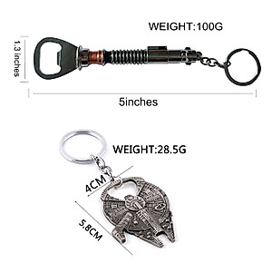 Bottle Opener keychain - 2PCS Kawphaqu Durable Metal Beer Bottle Openerbeer & keychain Bottle Opener, Portable Outdoor Bar Restaurant Beer Beverage Gifts for Men, Husband, Dad, Boyfriend