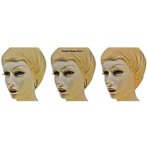 6 Pairs Multi Colors Oblong Hoop Acrylic Nylon Plastic Post Earrings Medical Hypoallergenic No Metal Studs Sensitive Ears