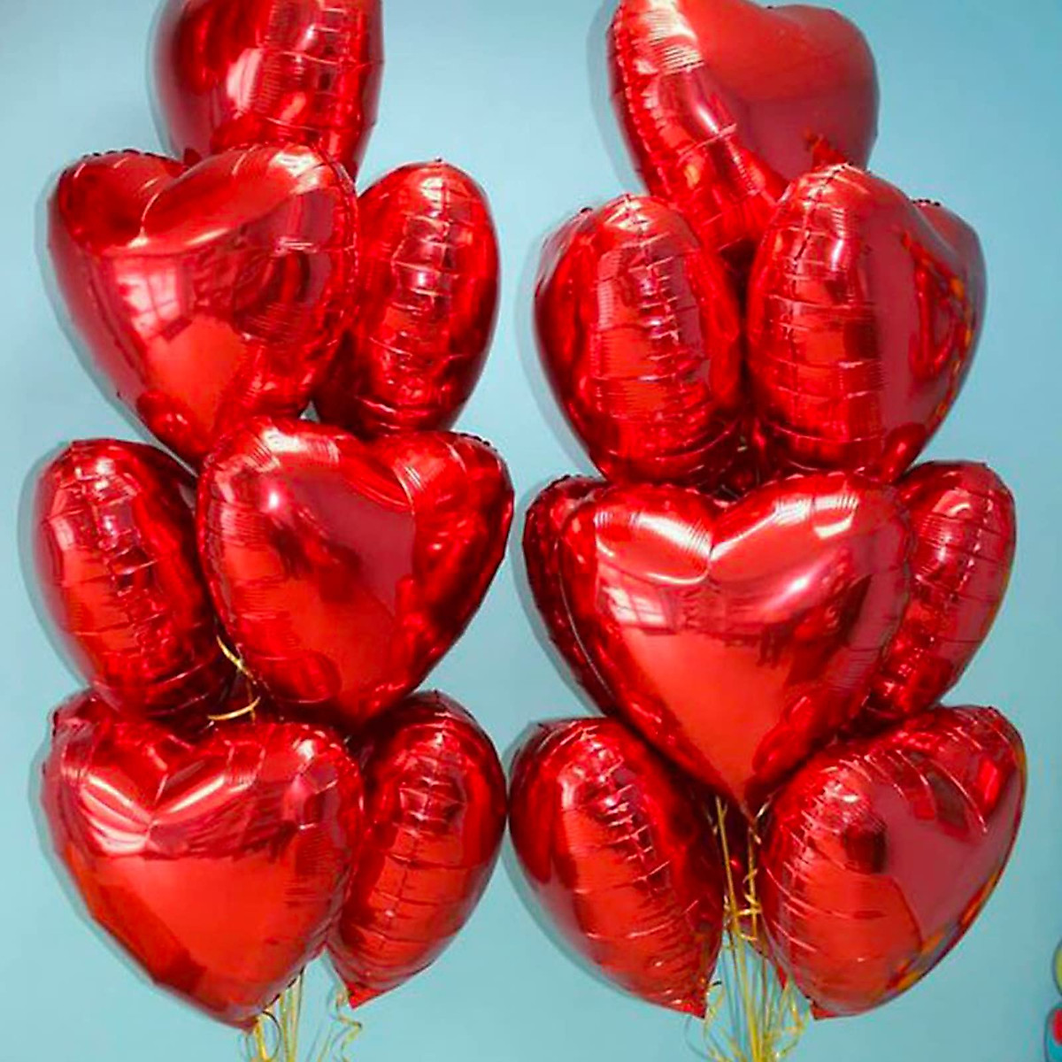 20 Pcs Red Heart Balloons 18 Inch Valentines Day Decoration Foil Heart shaped Balloons Helium Mylar Balloons Foil Balloon for Women Kids Birthday Wedding Proposal Bridal Bachelorette Party Decor