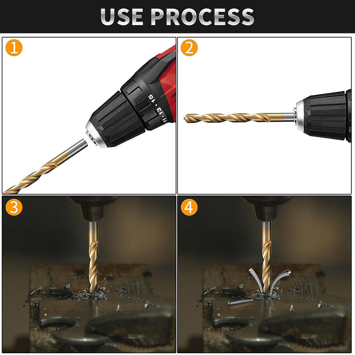 Cobalt Drill Bit Set 115 PCS, M35 High Speed Steel Bits for Hardened Metals Cast Iron, Stainless Steel, Plastic and Wood,with Metal Index Storage Box, 1/16"-1/2", A - Z, 1-60