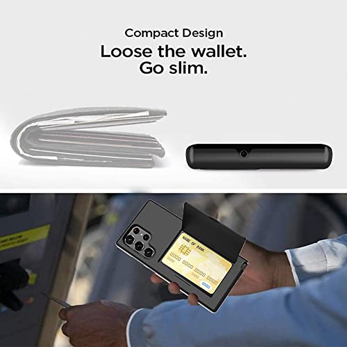 FDTCYDS Samsung Galaxy s22 Ultra Case with Card Holder,Credit Card Slot Protective Wallet Case - Red