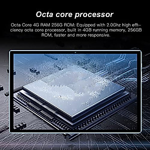 10in Tablet, Tablet PC 4GB RAM 256GB ROM 5G WiFi for Home (US Plug)