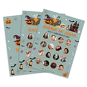 Halloween Party Horror or Labor Baby Shower Game-30 Players, Funny Baby Shower Games, Games for Baby Shower, Gender Reveal Party-HOL01