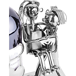 BRUBAKER Wine Bottle Holder Statue Love Couple, Carrying Wife Over The Threshold Sculptures and Figurines Decor Wine Racks and Stands Gifts Decoration