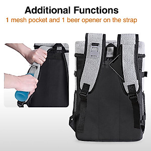 40 Cans Backpack Cooler Leakproof Lightweight Insulated with 3 Ice Pack for Coolers Long Lasting for Lunch Picnic Fishing Hiking Camping Park Beach