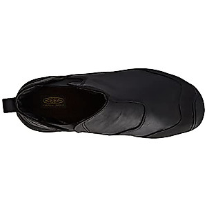 KEEN Men's Revel 4 Mid Height Polar Insulated Waterproof Chelsea Boot, Black/Black, 9.5