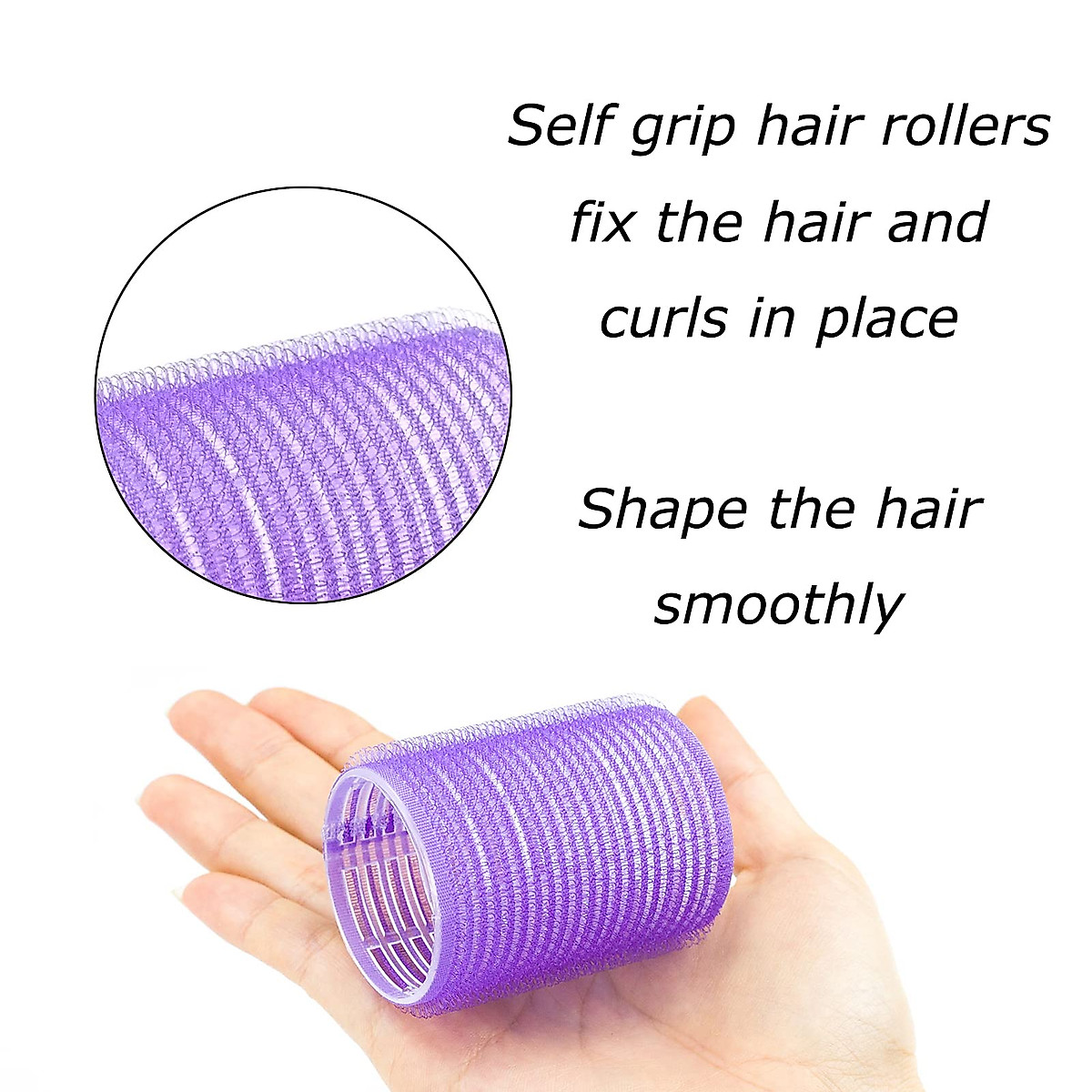 35 Self-Grip Hair Rollers for Curly Hairstyling - No Heat Blue Curlers with Clips for Long, Medium, Short Hair, Multi-sized DIY Styling Tool Set for Women, Men, and Kids