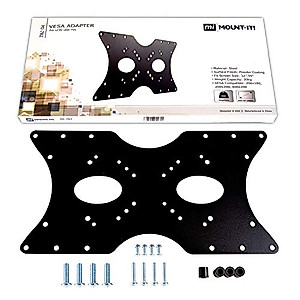 Mount-It! VESA Mount Adapter Plate - Monitor and TV Mount Extender Conversion Kit Allows 75x75, 100x100, 200x200 to Fit Up to 400x200 mm Patterns, Heavy-Gauge Steel, Hardware Included