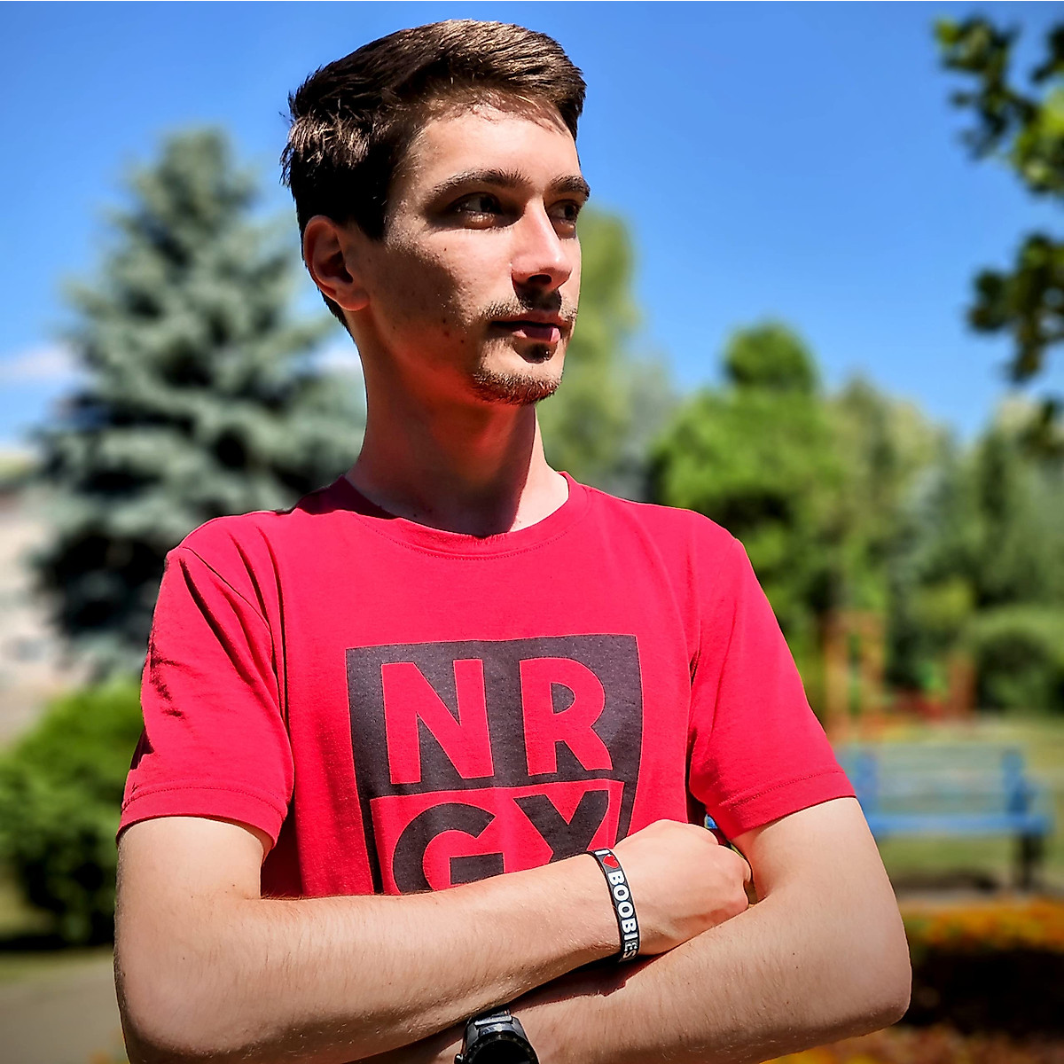 W B Funny I Love Boobies Bracelet Wristband 12-Pack