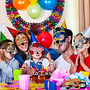 YALARY 24 Packs Blue Puppy Dog Felt Mask for Kids, Puppy Dog Themed Party Supplies Birthday Party Favors Costumes Dress-Up Masks Birthday Gift for Boys Girls