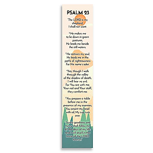 Bible Verse Psalm 23 Christian Bookmarks, Christian Bookmark, Page Marker divider, Christian Gifts for All Occasions (Pack of 12)