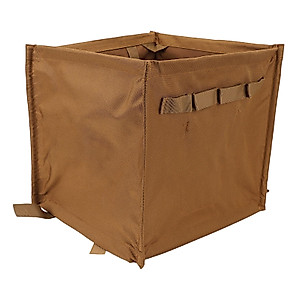 Arborist Throw Line Storage Cube, 33L Large Capacity Easy Throwline Folding Cube, Outdoor Foldable Oxford Cloth Trash Can, Tree Climbing Gear Throwline Box for Camping (Khaki)