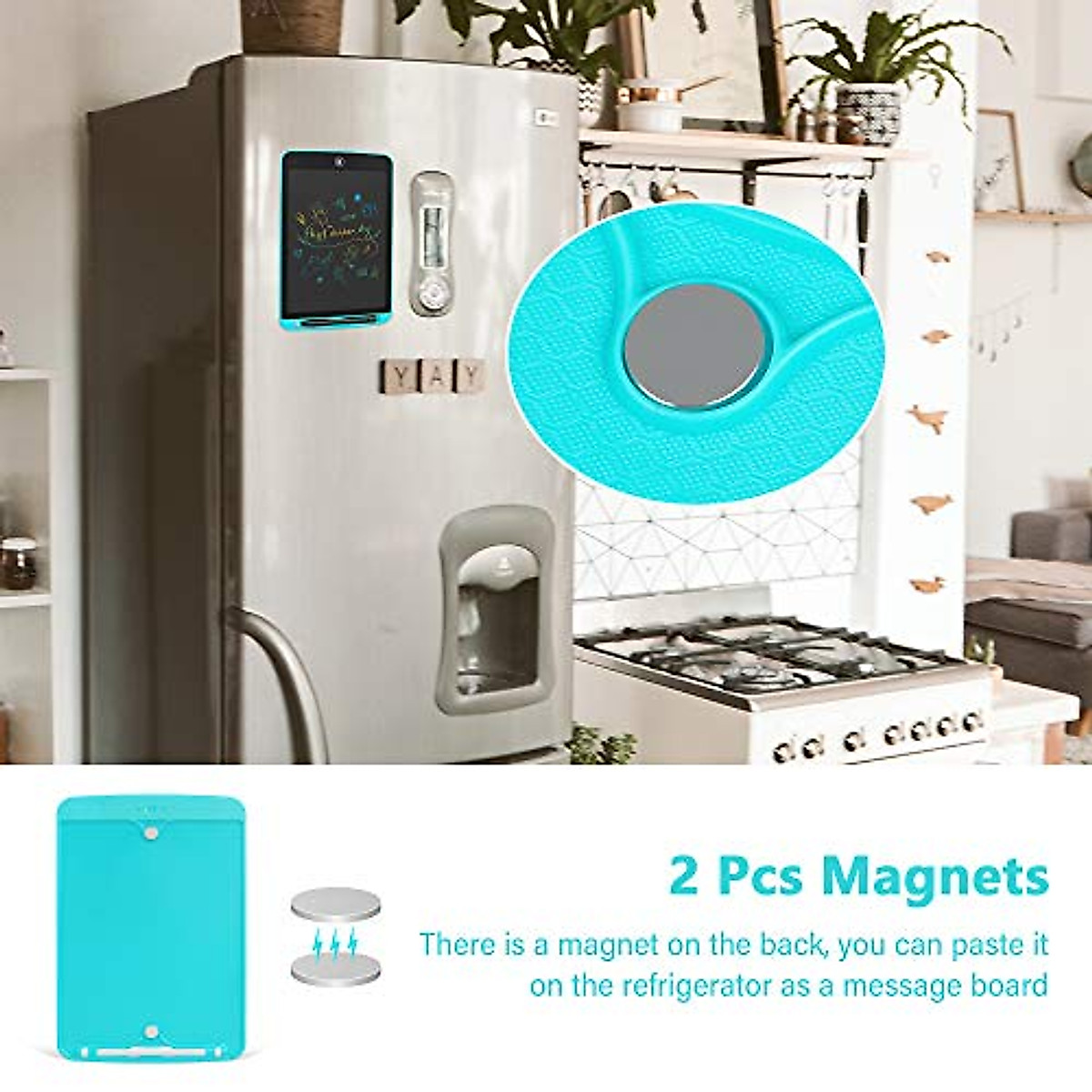 LCD Writing Tablet 10 Inch Colorful Toddler Doodle Board, Erasable Reusable Electronic Drawing Tablet Sketch Pads, Educational Learning Kids Toy Gift for 3 4 5 6 7 8 Year Old Boys Girls(Sky Blue)