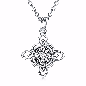 YFN Witch Knot 925 Sterling Silver Witch Knot Pendant Celtic Jewelry Gift for Women
